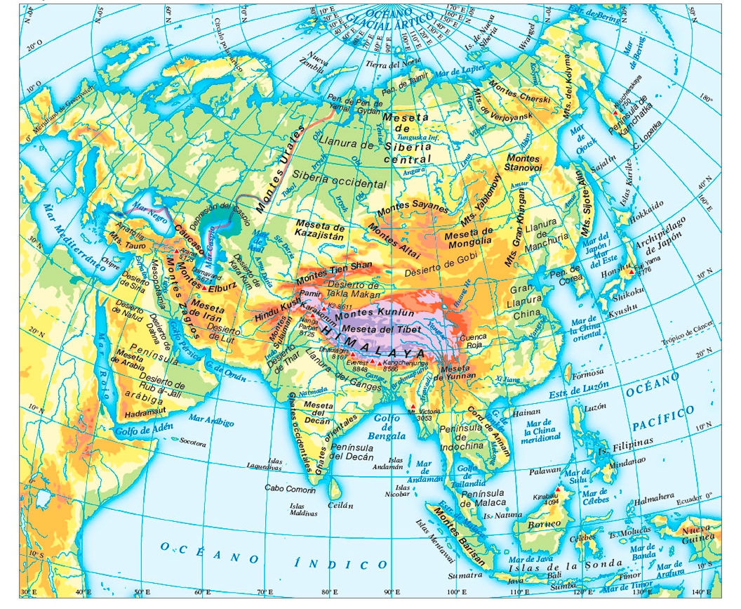 Mapa Del Mundo De La Meseta De Decán