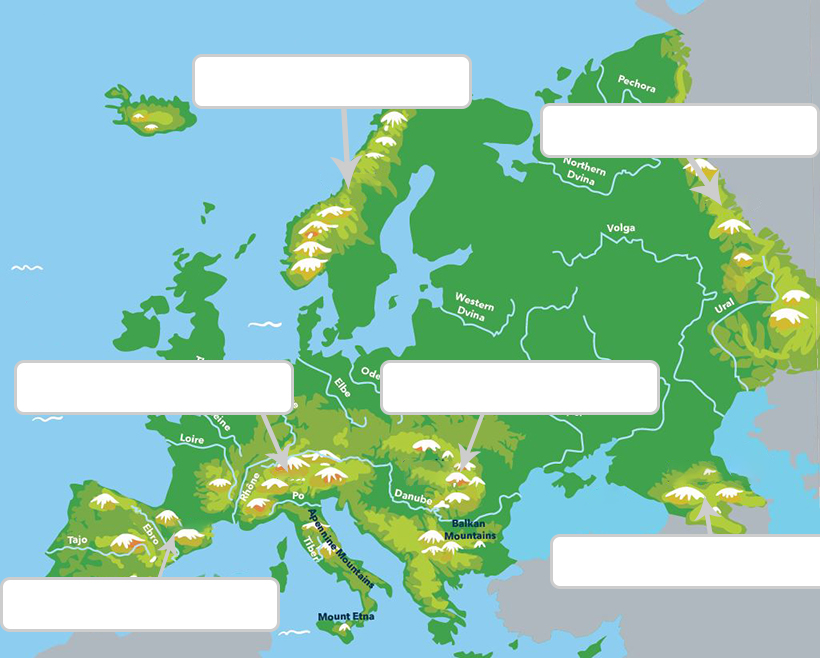 Ural Mountain Range Map
